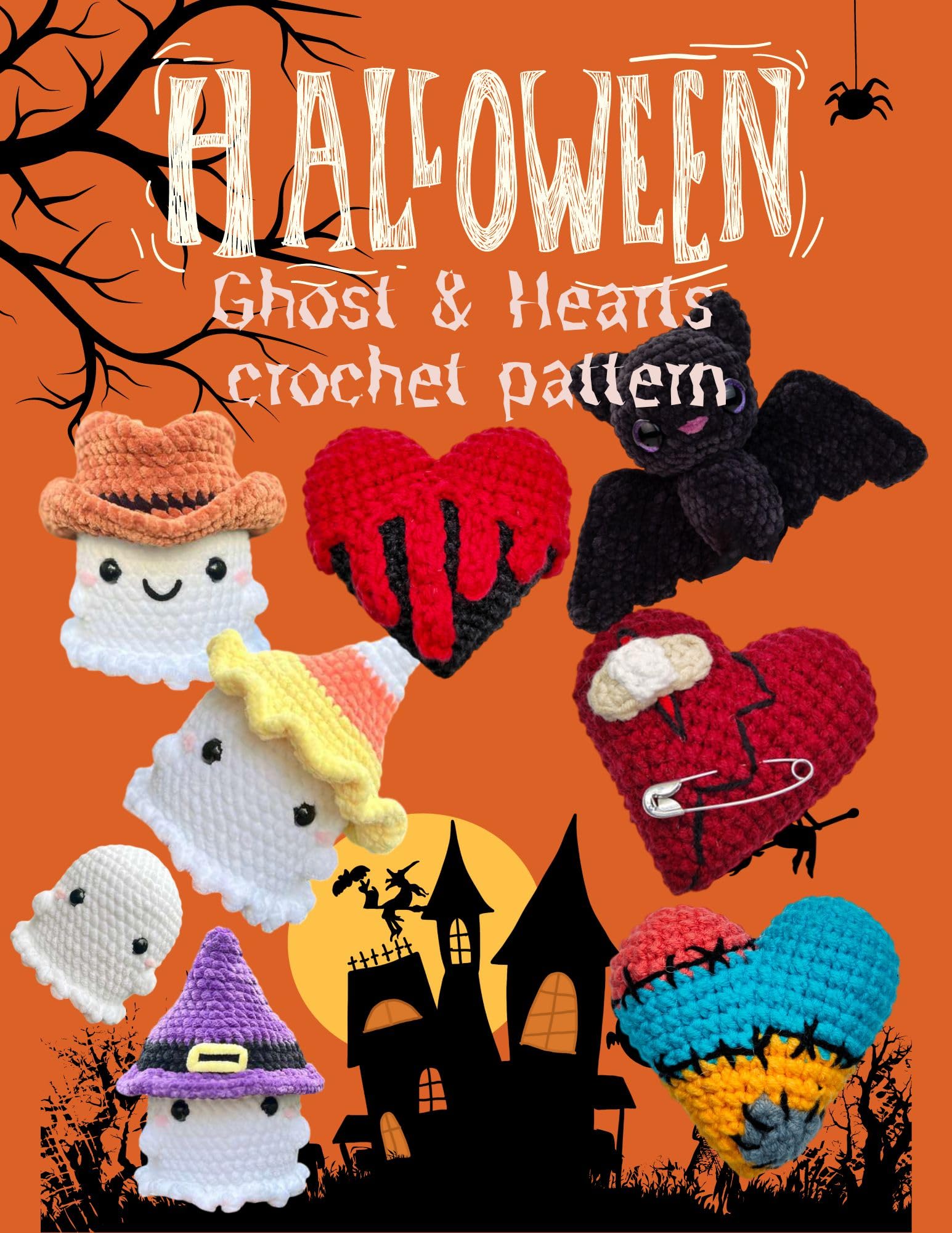 Halloween Ghost & Hearts Crochet Pattern: Easy and Beginner Friendly ...